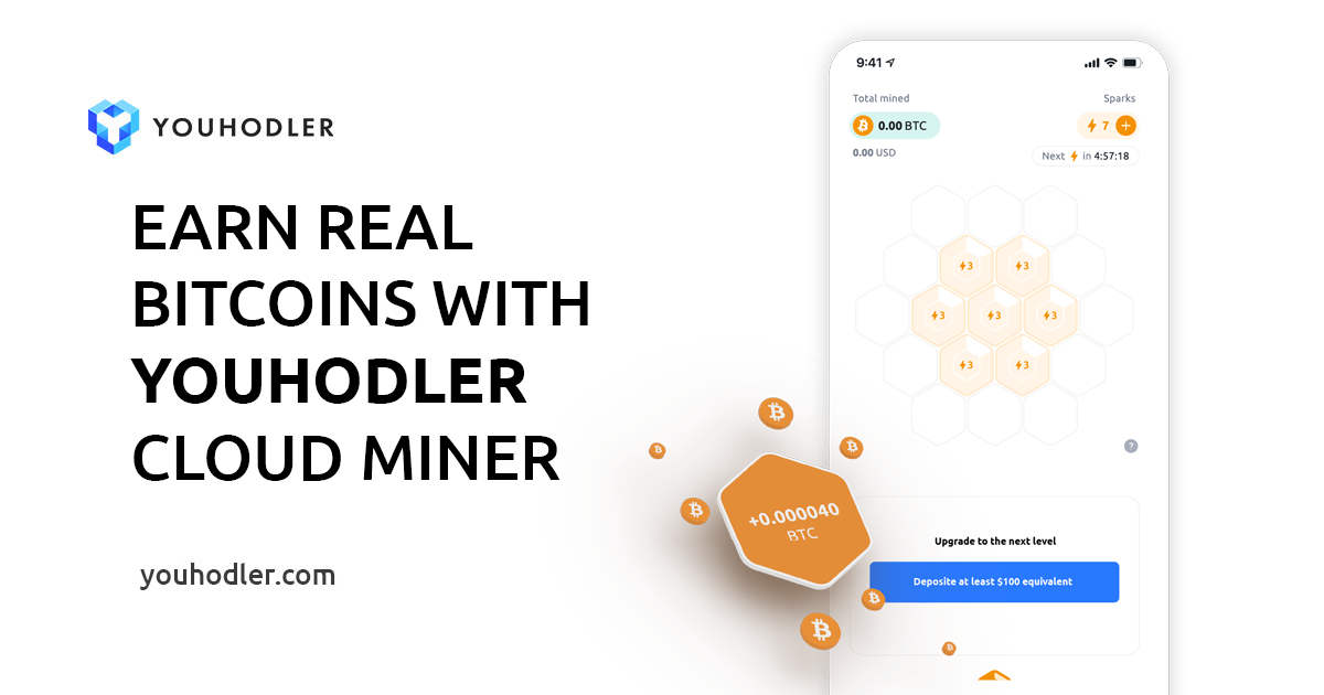 Bitcoin Miner - Earn real Bitcoins with Youhodler's Cloud Miner